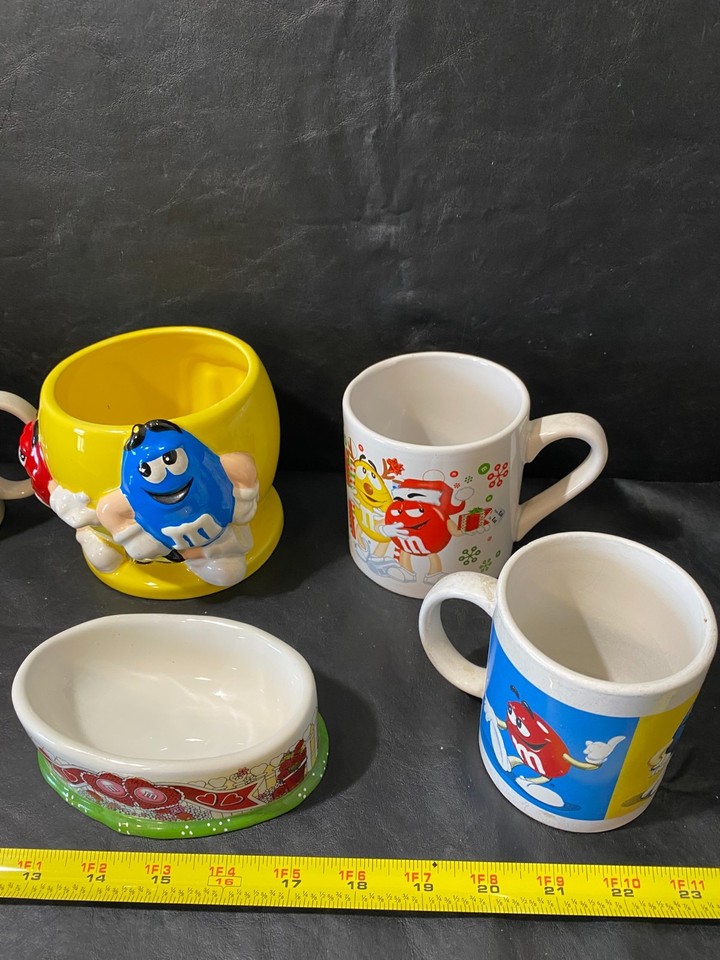 M&M vintage mug candy dish lot 8 pre-owned mugs MMs | eBay