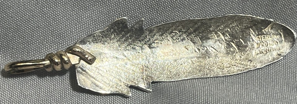 Native American Sterling Silver & 12k Gold Filled Feather Pendant $40 ...