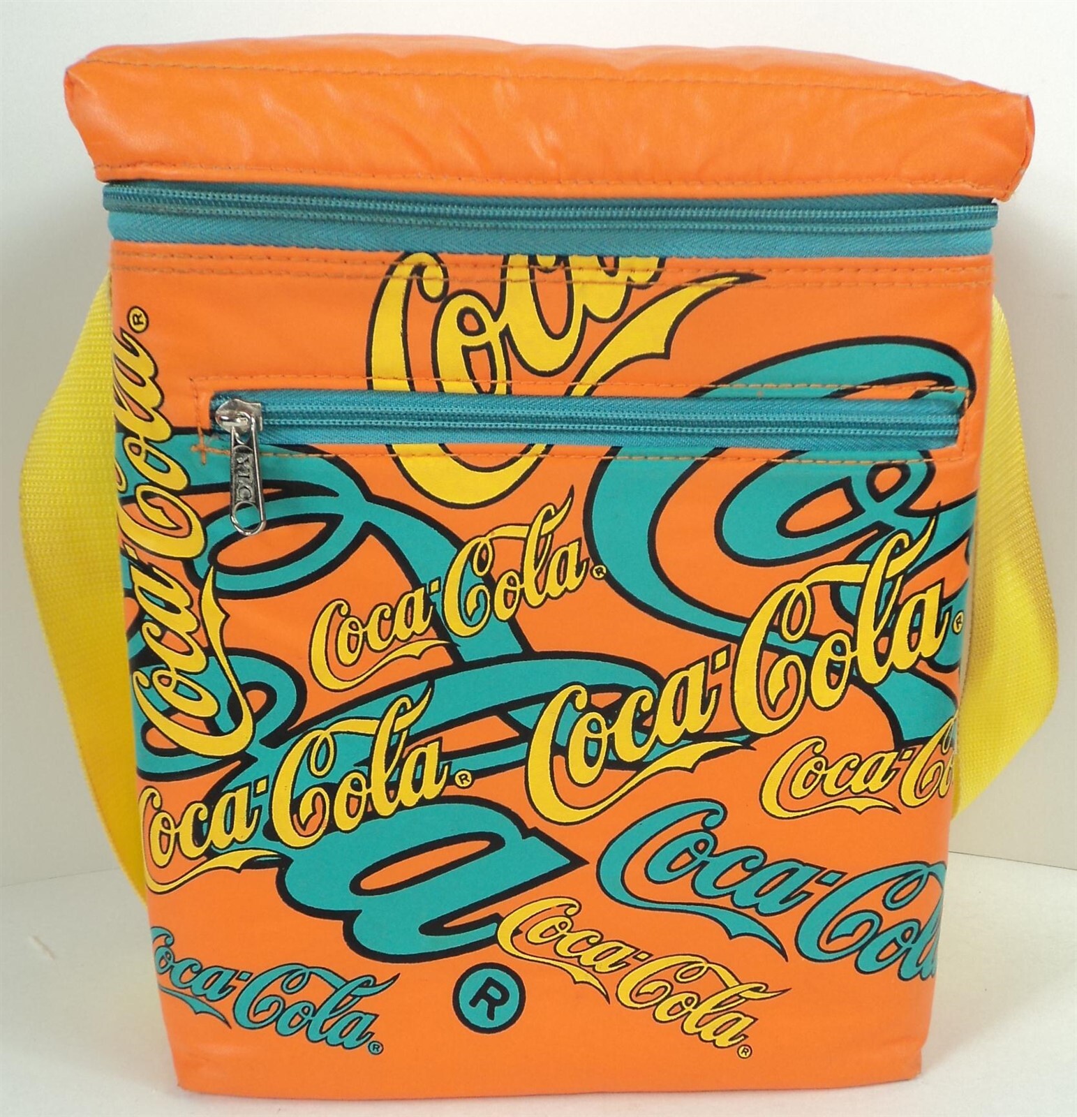Vintage Coca-Cola Orange & Teal Soft Lunch/Drink Cooler - Leather ...