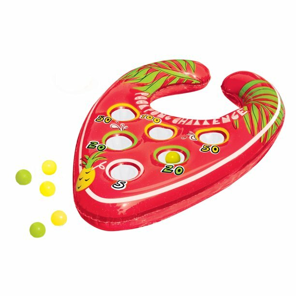 BANZAI Pool Beer Pong Game, Inflatable Ring Floating Summer Party Toy ...