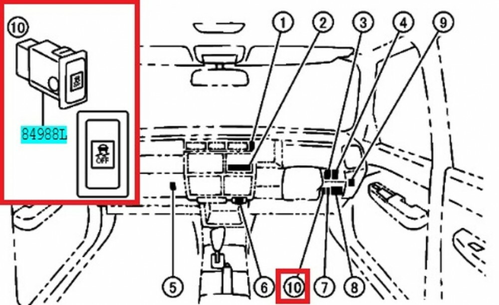 TOYOTA 84988-43010 VSC OFF Switch Genuine Car Parts CROWN COMFORT SEDAN ...