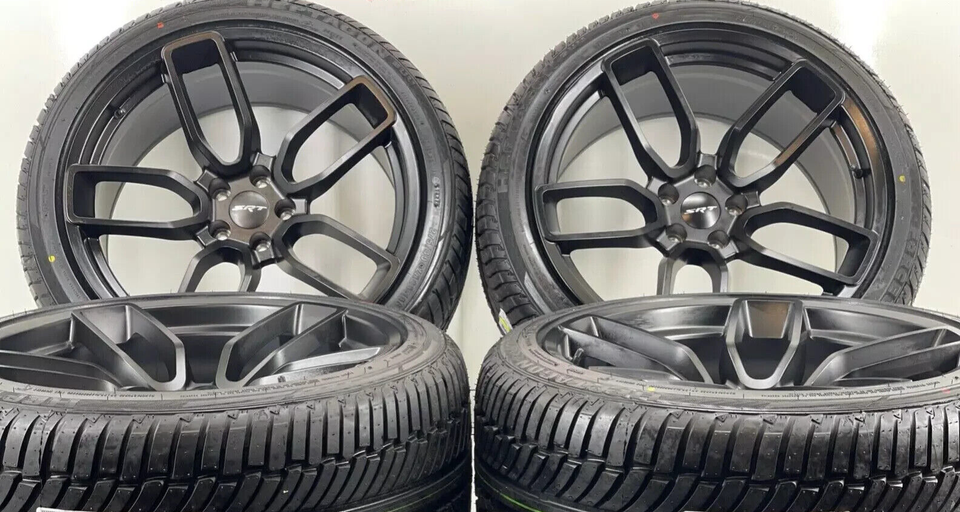20x9.5 20x11 BLACK CHARGER SRT WHEELS RIMS TIRES DEMON CHALLENGER 392 ...