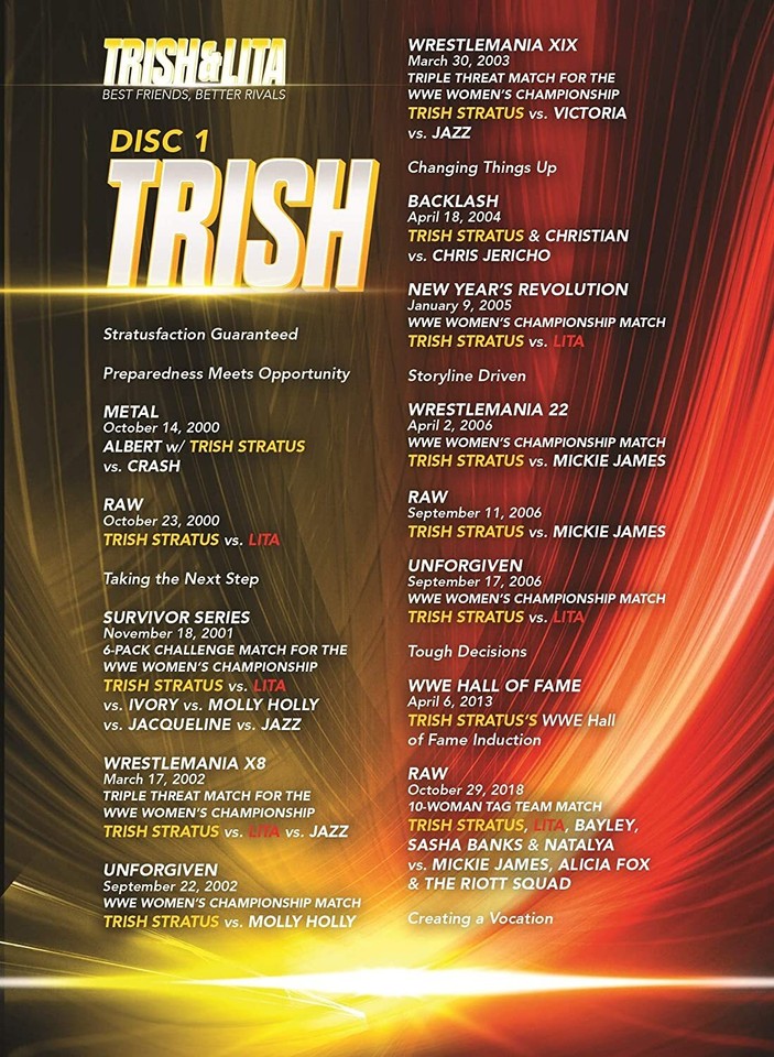 WWE: Trish & Lita - Best Friends, Better Rivals (DVD) Trish Stratus (UK ...