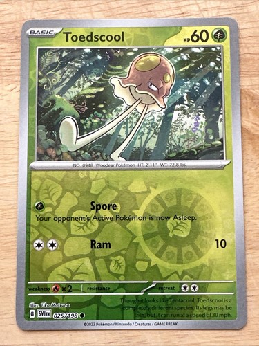 Toedscool - 025/198 - Reverse Holo - Scarlet & Violet SV1 - Mint ...