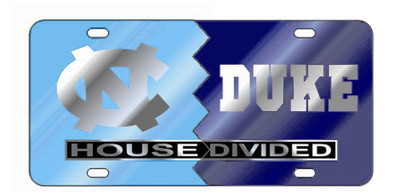 UNC NORTH CAROLINA / DUKE HOUSE DIVIDED License Plate / Car Tag | eBay