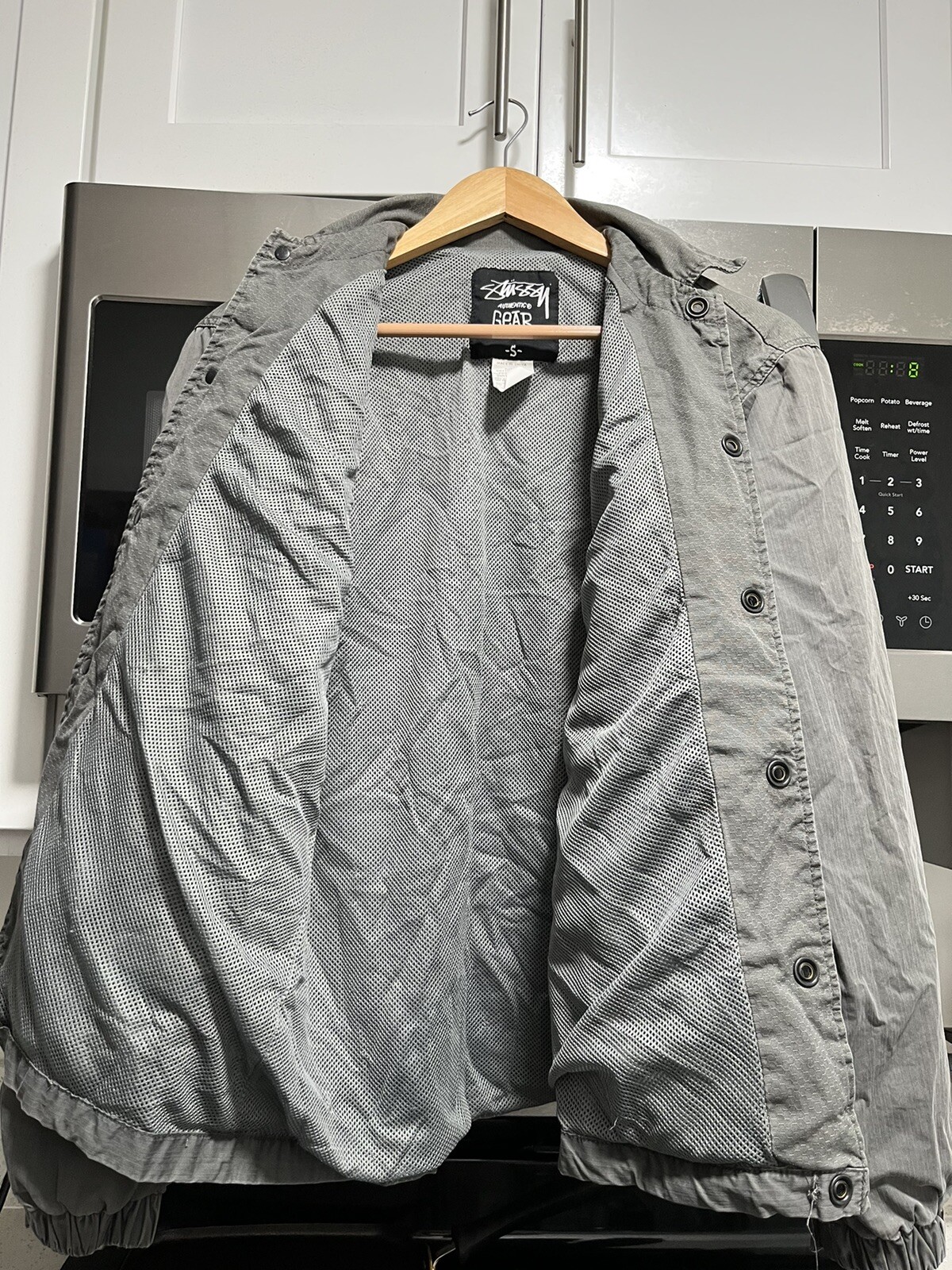 Stussy Authentic Gear Military Style Pockets Grey Jac… - Gem