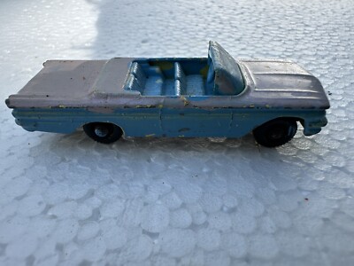 Vintage Matchbox Lesney 1962 #39B Pontiac Convertable Black Plastic ...