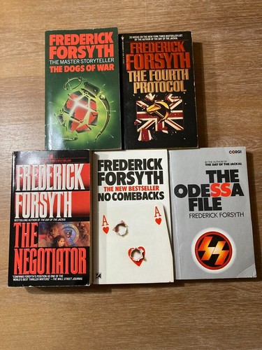 Lot of 5 Frederick Forsyth Paperback Books Dogs War Fourth Protocol ...