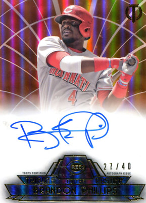 Brandon Phillips Autographed Topps Card #27/40 | eBay