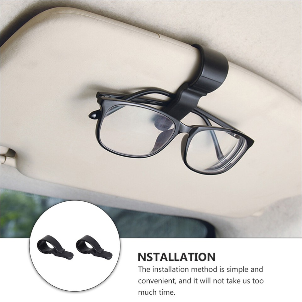 2 Pcs Sun Visor for Sunshade Glasses Clip Car Holder | eBay