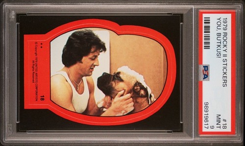 PSA 9 1979 Rocky II Sticker 18 Rocky Balboa Rookie Card Sylvester ...
