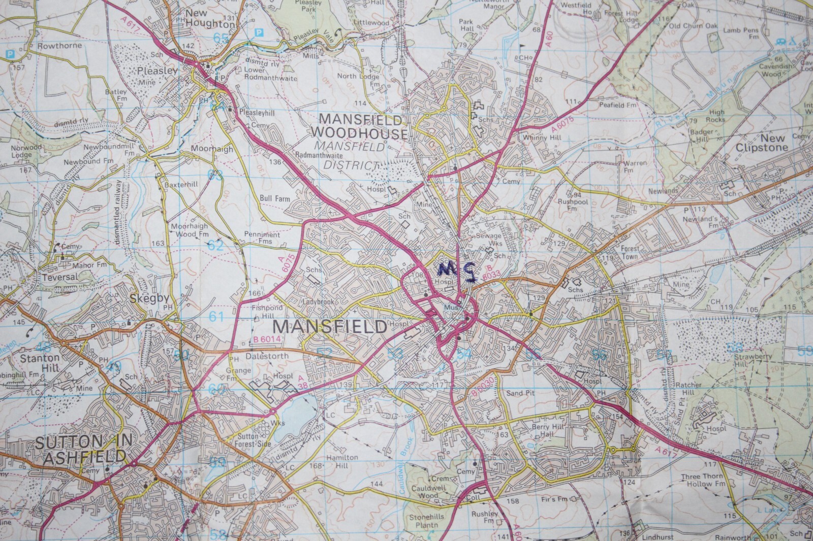 Ordnance Survey Landranger Map - Mansfield & Worksop, Sheet 120 - 1988 ...