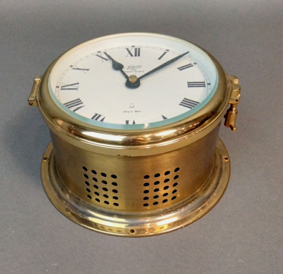 Schatz Ship's Bell 1881 Ocean Quartz Clock Plus Lavt Hojt Barometer KL ...