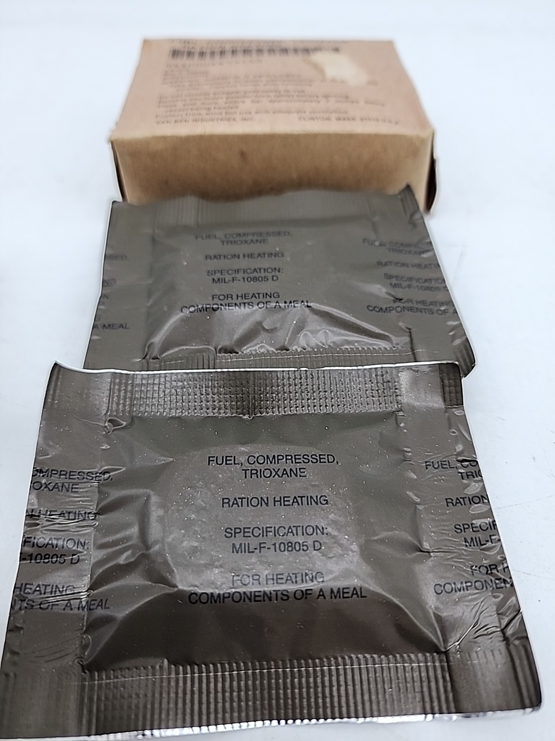 TRIOXANE MILITARY ISSUE LARGE COMPRESSED FUEL BARS - 2 BOXES, 6 BARS ...