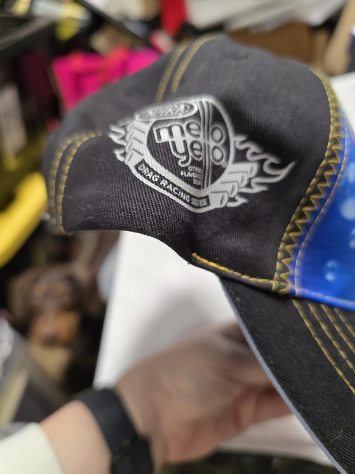 NHRA MELLO YELLOW Drag Racing Nitro Fish Capt Chaos Cap / Hat New. T106 ...