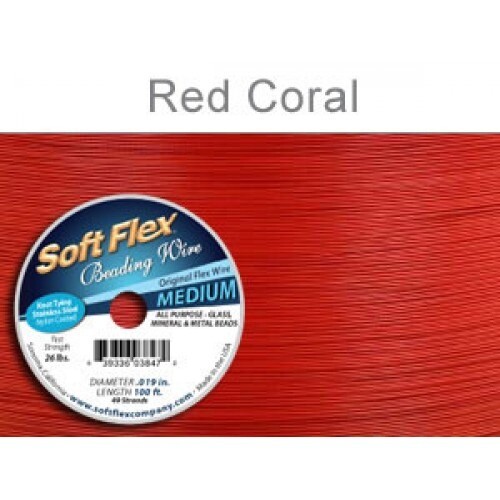 Fil Flexible Doux Rouge Moyen .019 Longueur 30 FT, 49 Brins, 0.45mm ...