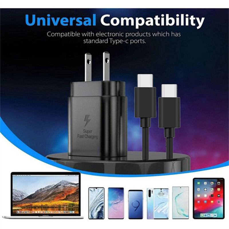 PD 25W Fast Wall Charger Type C Power Adapter For Samsung A34 A14 A52 ...