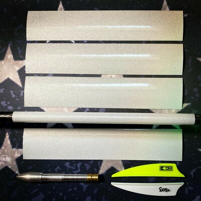 3 Arrows Archery- Arrow Wraps - Reflective WHITE.15 pack(Multi Size ...