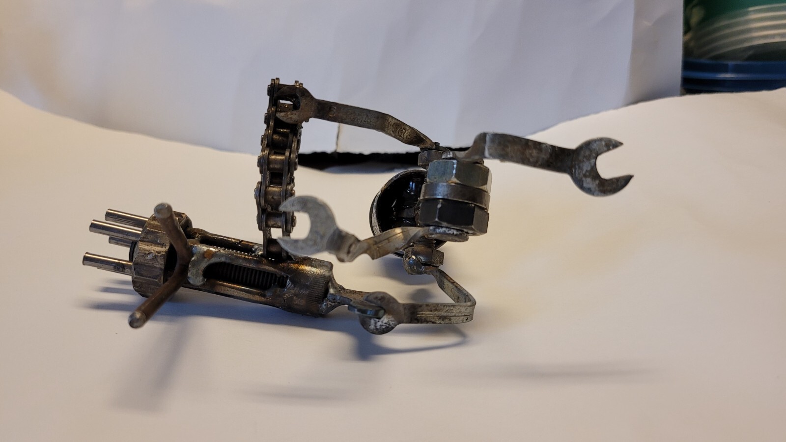 Chaingun Chain Gun Dude made with Piston, Chain, Wrenches, etc. Made ...