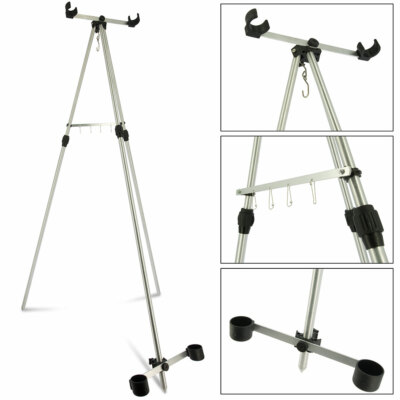 SEA FISHING TRIPOD BEACH ROD STAND FOR 2 SEA FISHING TACKLE RODS AND ...