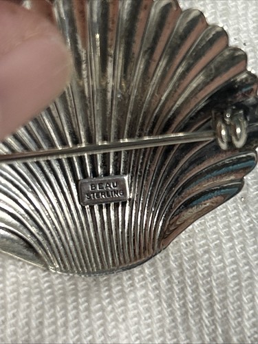 Block Island Sterling Silver Clam Shell Seashell Brooch Pin | eBay