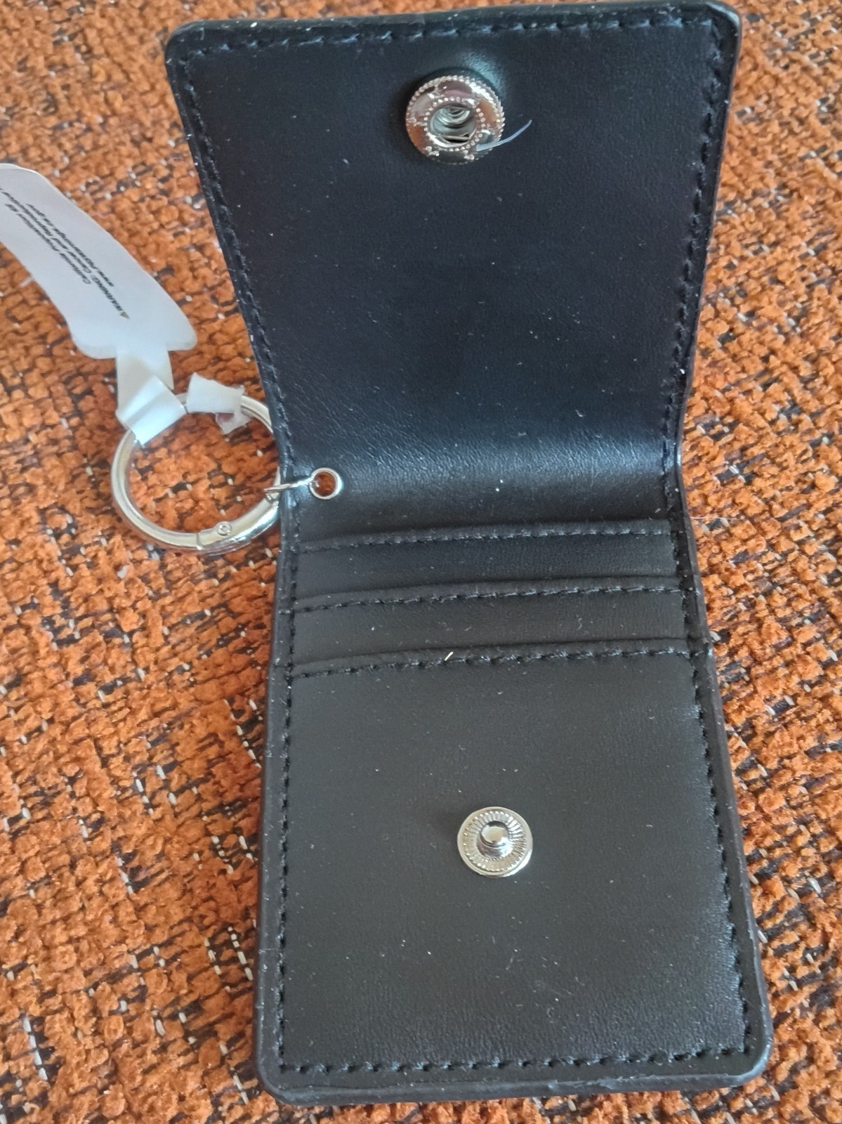 Snakeskin Faux Leather Key Case Snap Closure Key Ring Black/Brown/White ...