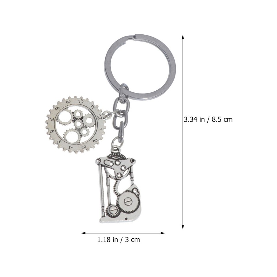 Steampunk Keychains Creative Punk Key Rings Metal Pendant Key Holder ...
