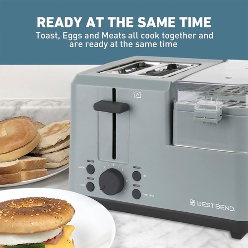 West Bend Breakfast Station 2-Slice Toaster and Egg Cooker 78500GY13 | eBay