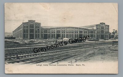 LVRR Lehigh Valley Railroad Locomotive Works SAYRE PA Bradford County ...