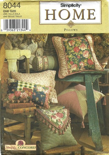 Simplicity 8044 SIMPLY CONCORD Pillows in 12 Styles UNCUT Sewing ...