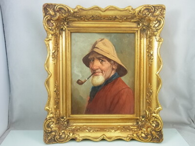 Hans FENGER Ölgemälde (1893-1980) ALTER MANN MIT PFEIFE GEMÄLDE ÖL ...