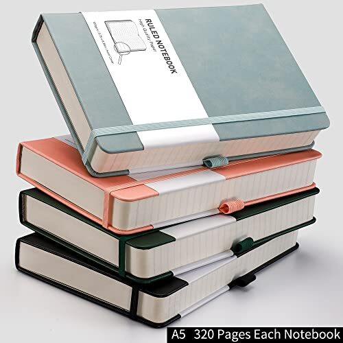Thick Notebook College Ruled With 320 Numbered Pages A5 Thick Journal ...