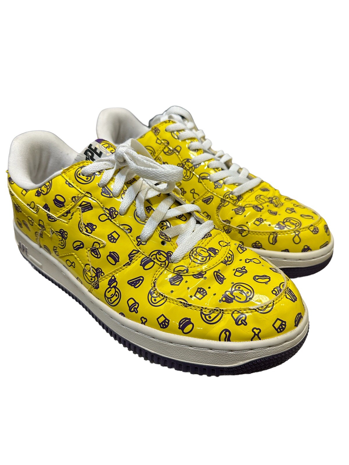 Vintage A Bathing Ape Bape Yellow & Purple Lakers Jun… - Gem