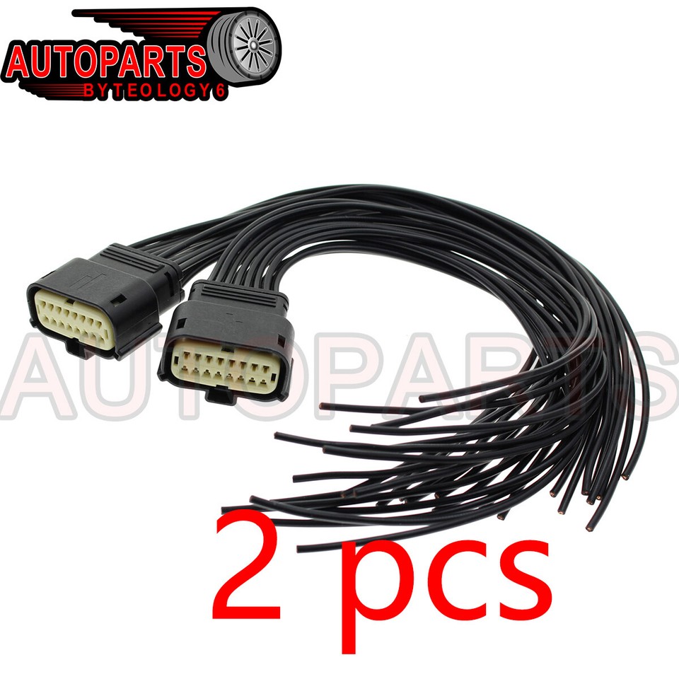2 pcs Same as Mopar 68202814AA 2X Headlight Connector Pigtail for Jeep ...