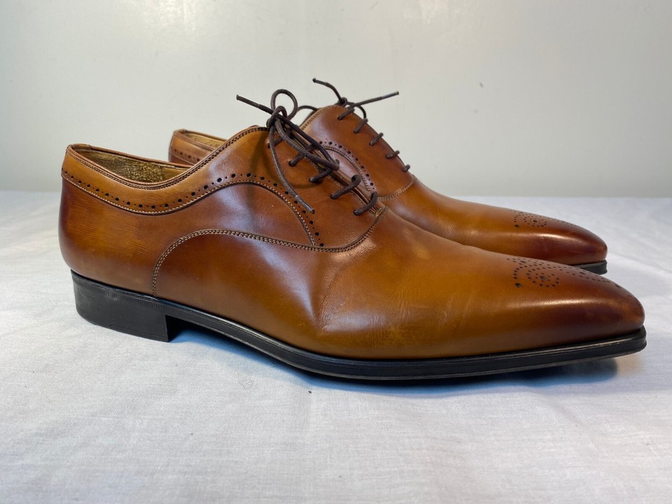 Magnanni Dress Shoes Men's Brown Leather Lace-up - US 13 | eBay