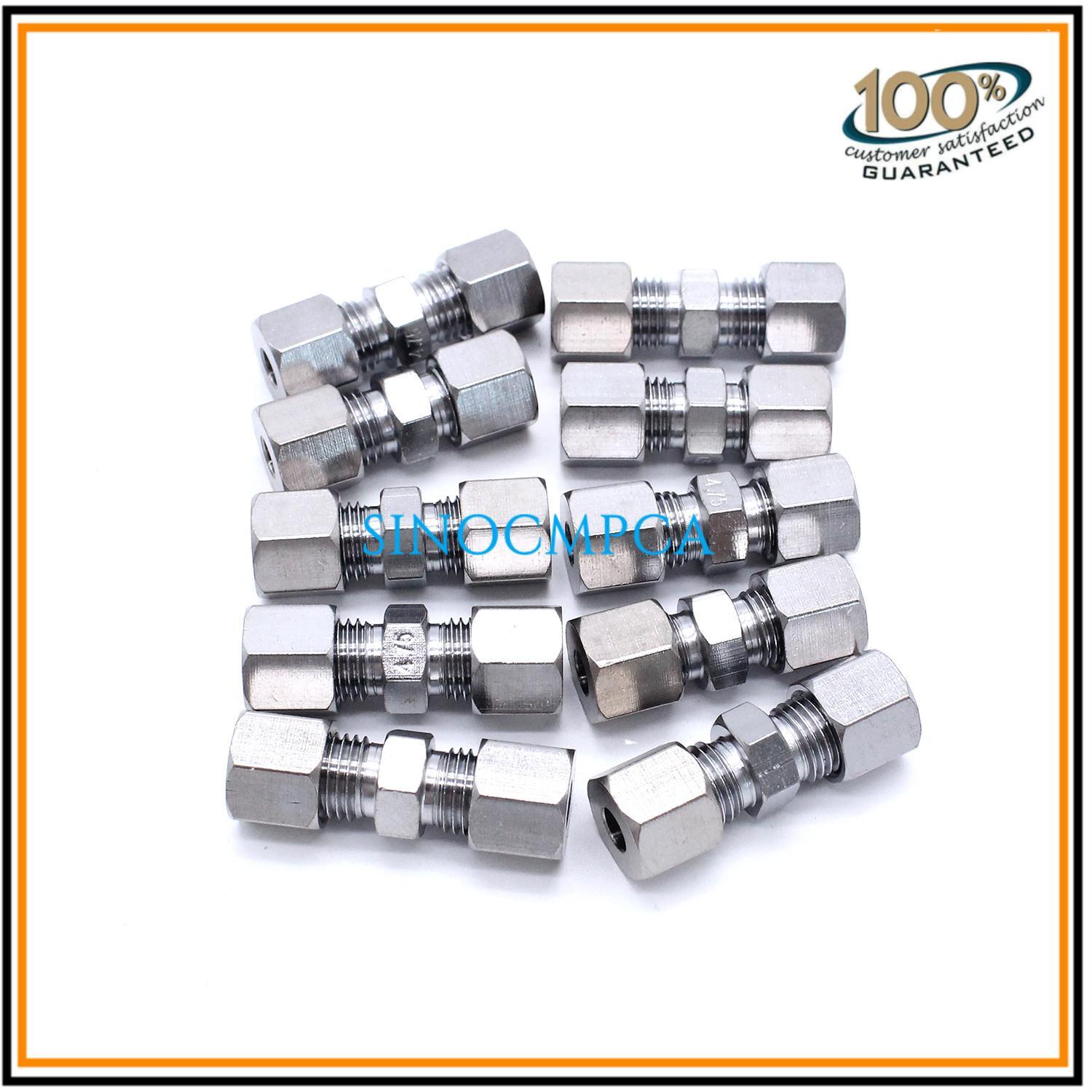 10pcs Brake Line Union Fitting Straight Compression Kits Connector 3/16 ...