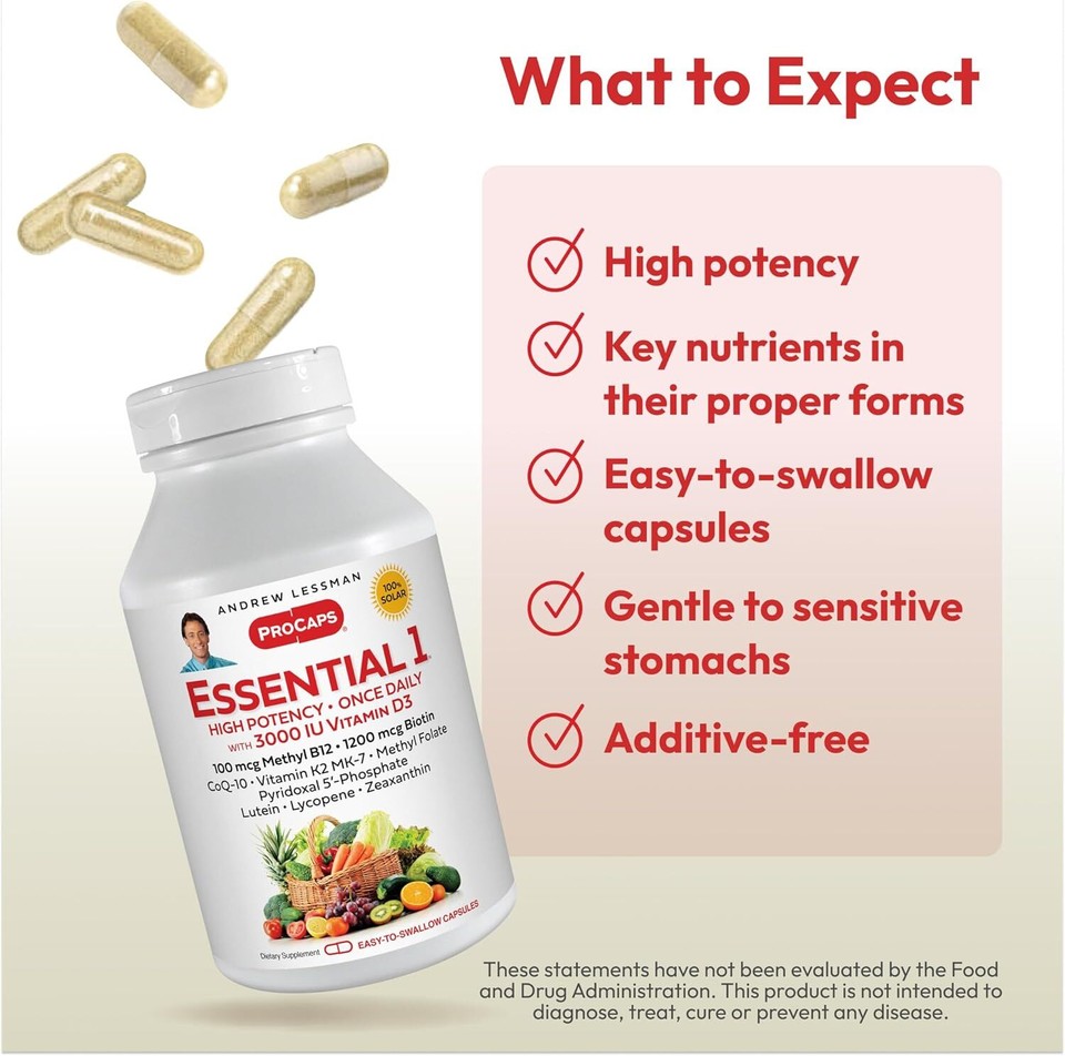 NEW**Andrew Lessman Essential-1 3000 IU Vitamin D3 Multivitamin - 30 ...