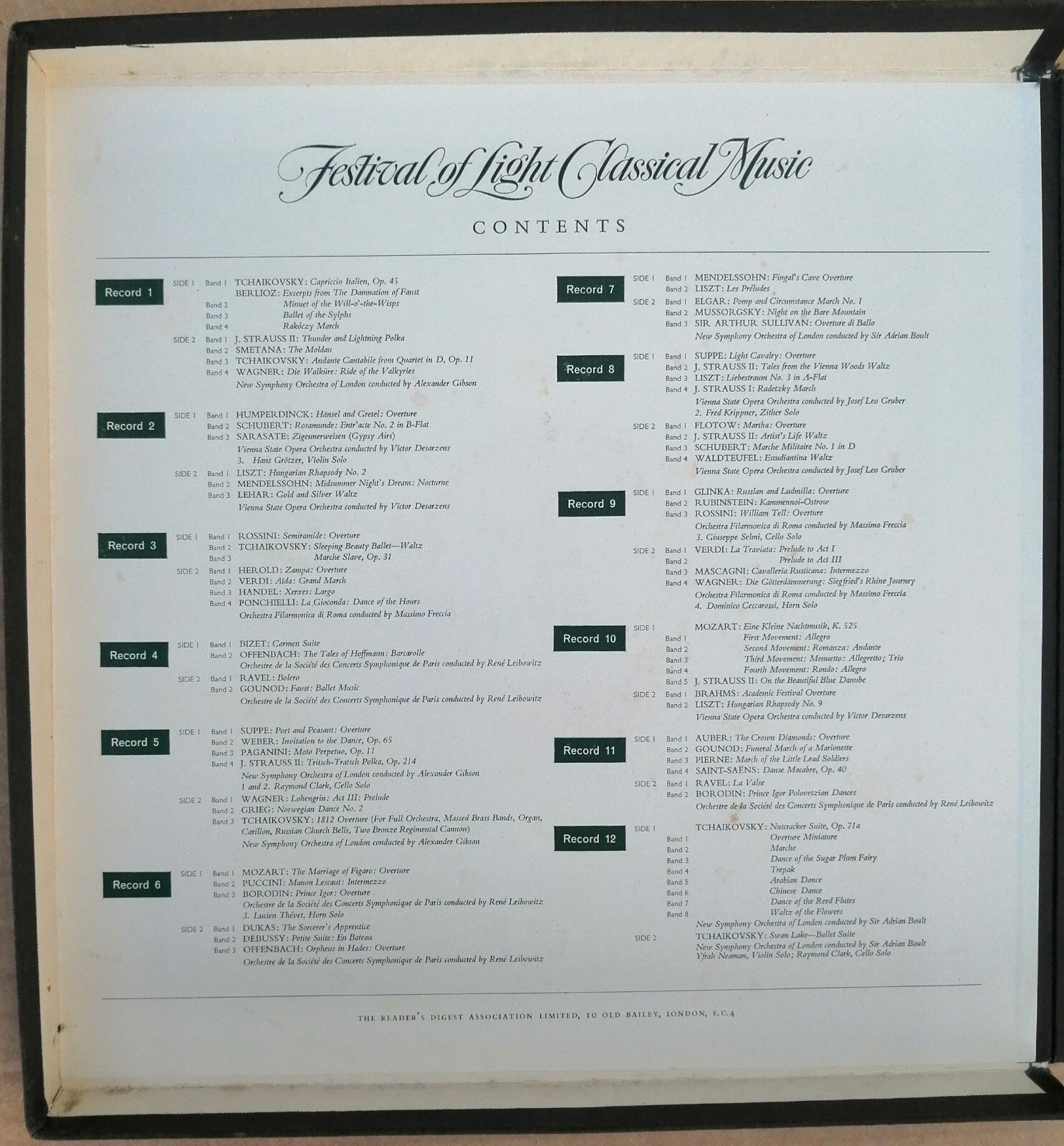 Festival Of Light Classical Music - 12 LP Vinyl Record Box Set, Readers ...