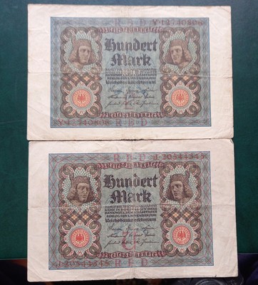 GERMANY Reichsbanknote 100 Mark - 1920, 2 pcs | eBay
