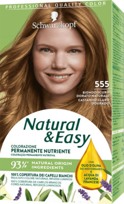 1 TESTANERA NATURAL & EASY BIONDO SCURO DORATO NATURALE 555 COLORE ...