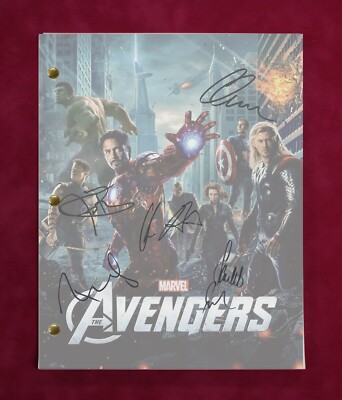 Avengers Movie Script with reproduction signatures | eBay