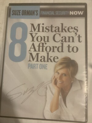 SUZE ORMAN - 8 Mistakes You Can't Afford To Make Part 1 DVD NEW/SEALED ...