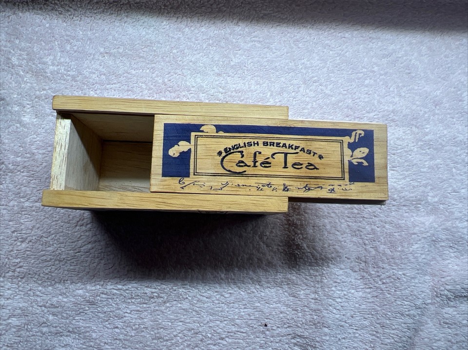 English Breakfast Café Tea Wooden Box | eBay