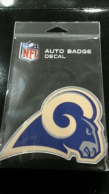 LOS ANGELES RAMS AUTO BADGE CAR DECAL EMBLEM 3"×5" NEW ITEM! FREE ...