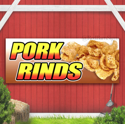 PORK RINDS Advertising Vinyl Banner | eBay