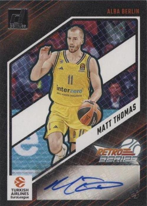 2023-24 Panini Donruss EuroLeague - Retro Series Signatures Matt Thomas ...