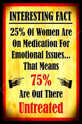 *CRAZY WOMEN* MADE IN USA! METAL SIGN 8X12 FUNNY BAR WIFE MAN CAVE ...