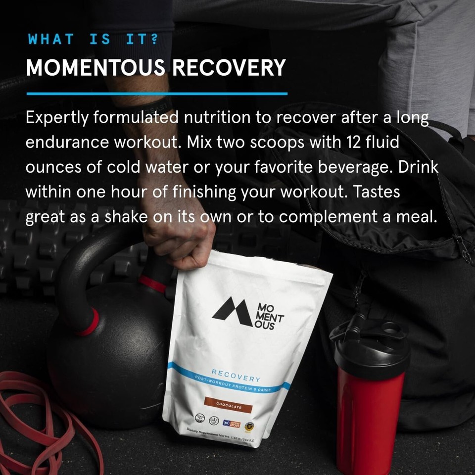 Momentous Recovery Grass-Fed Whey Protein - Post-Workout & Carbs ...