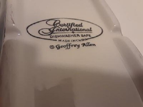 CERTIFIED INTERNATIONAL GEOFFREY ALLEN CERAMIC CRACKER-BREAD TRAY WINE ...