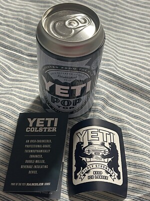 Yeti Pop Top Colster 12oz Blue New Perfect With Decal | eBay